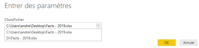Les paramètres dans Power Query et dans les rapports (1) - Daxone